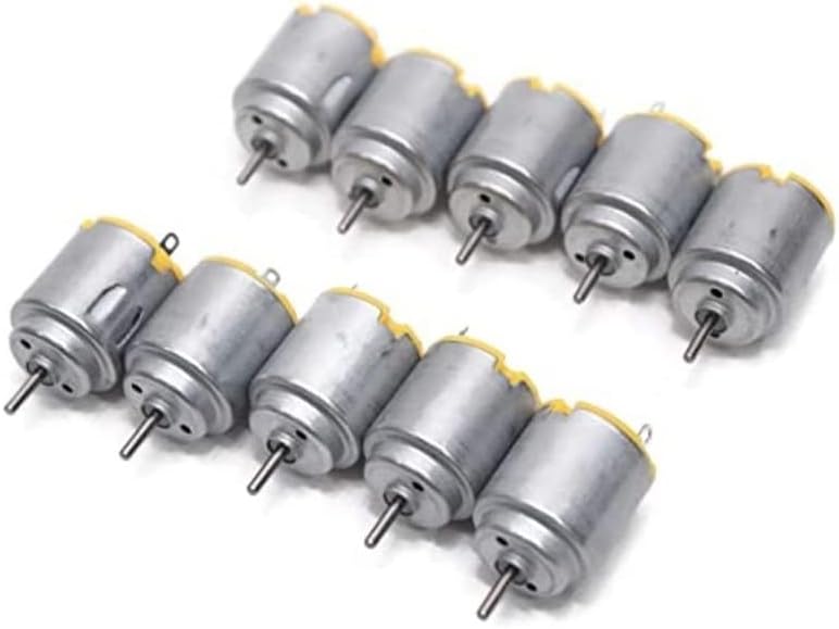 ERH India 10 Pcs Round DC Motor 3V to 6V DC Motor Kit set for DIY Electronic Projects, Models ...
