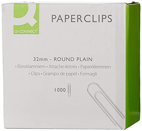 Best Price Square Paper Clips Plain 32MM 1000PK KF01315 by Q Connect ...