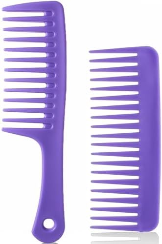 Amazon.com : 2 PCS Wide Tooth Combs Set - For Women & Men, Curly ...