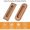 MOROBOR 2PCS Rectangular Wood Recessed Concealed Handle, Embedded ...