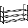 SONGMICS LSA303B02 Shoe Rack 3 Tier, Metal Shoe Rack for 12-15 Pairs ...