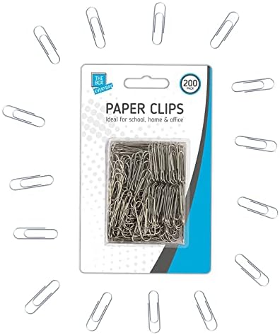 Metal Paper Clips, 2.9cm, Pack of 200, Ideal for School, Home and ...