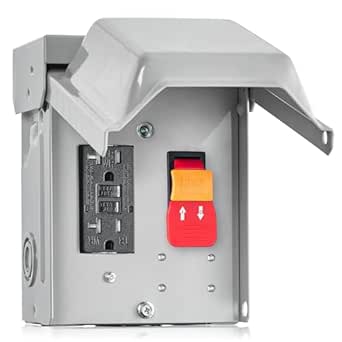 Amazon.com: SURAIELEC Outdoor Outlet Box with Cover, 20 AMP WRTR GFCI Receptacle Plug, Rainproof ...