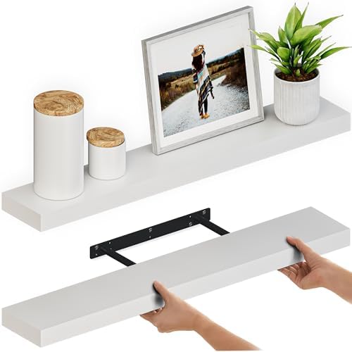 Amazon.com: Giftgarden 36 Inch White Floating Shelves for Wall Mount ...
