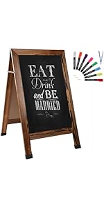 Amazon.com: TenXVI Designs 40"x22" A-Frame Sign, Torched Wood Sandwich ...
