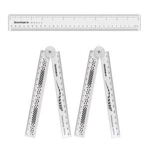 Isomars Folded Ruler - 12"(Set of 3) | Plastic Ruler 2 Folding Ruler ...