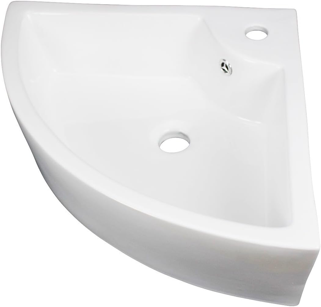 Renovators Supply Alexander II Small Corner Sink - Modern Wall Mount ...