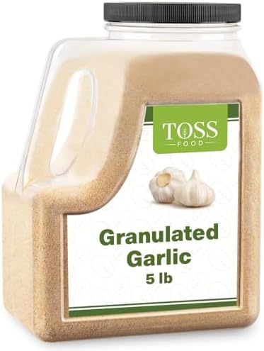 Amazon.com : TOSS Granulated Garlic 5 LB - Bulk Granulated Garlic Spice ...