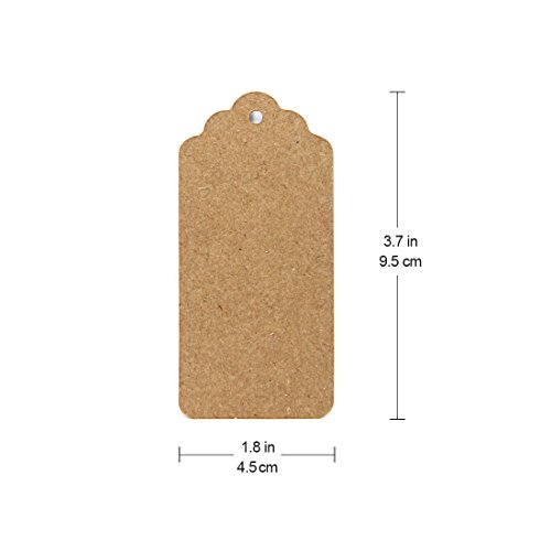 Snapklik.com : 300 Feet Natural Jute Twine And 100PCS Brown Rectangle ...