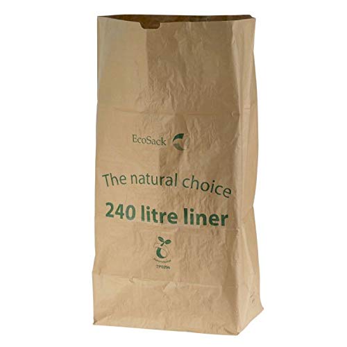 240 Litre Biodegradable Paper Wheelie Bin Liner 10 Liner Pack ...