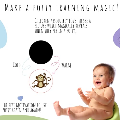 KLUZOO Hello Potty! – 10 Magic Stickers – Potty Stickers for Potty ...