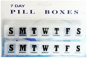 7 Day Pill Dispenser Tablet Box Organizer. 1 Compartment per Day. for ...