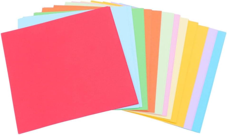 Amazon.com : 400 Sheets Colored Folding Paper Origami Paper Double ...