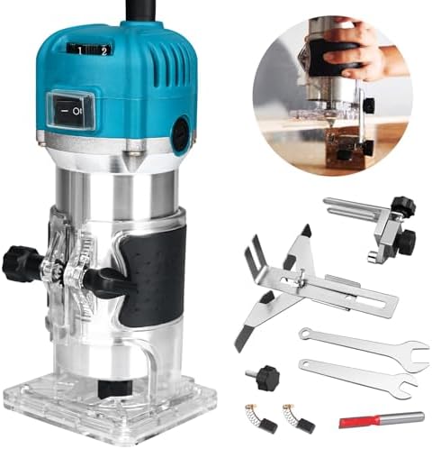 Palm Router Tool, 220V 800W 30000R/MIN Mini Wood Router, 1/4" Wood Trim ...