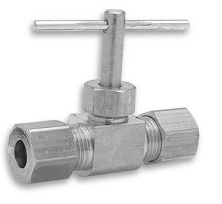 Edelmann 520400 Brass Double Compression Straightway Needle Valve - 1/4 ...