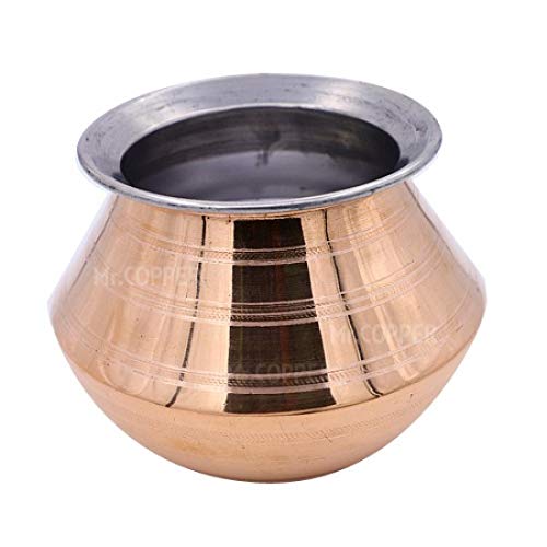 Buy Mr.COPPER Pure Copper Pongal Paanai/Cooking Pot/Handis / (3.5 Ltrs ...