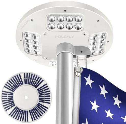 Amazon.com: Aurolit Flagpole Light Solar Powered,Auro 6 Updated Flag ...