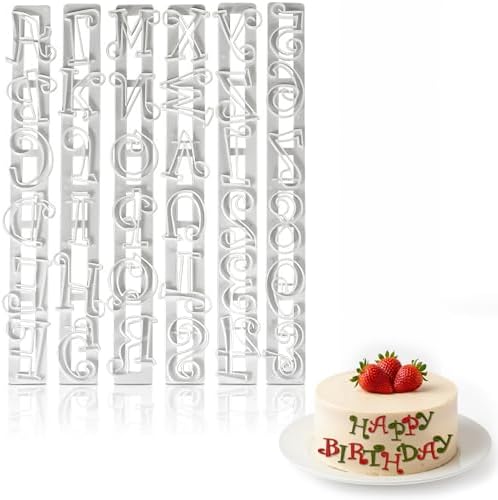 Amazon.com: Fondant Letter Cutters for Cake Decorating – Plastic ...
