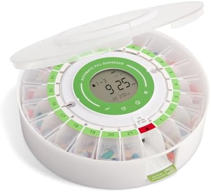 Amazon.com: LiveFine Automatic Pill Dispenser with Removable Cups, 21 ...