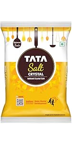 Tata Salt 1 Kg, Free Flowing and Iodised Namak, Vacuum Evaporated, Salt ...