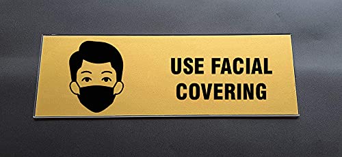 SIGNOOGLE® Use Facial Covering Laminated Acrylic Sign Board Glass Plate ...