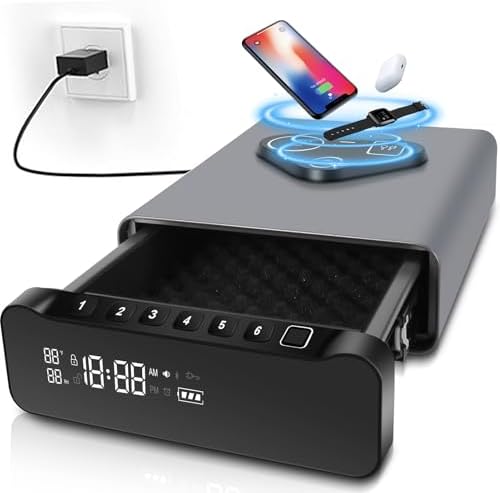 Amazon.com : FTOP Biometric Fingerprint Gun Safe, Clock Handgun Safe ...