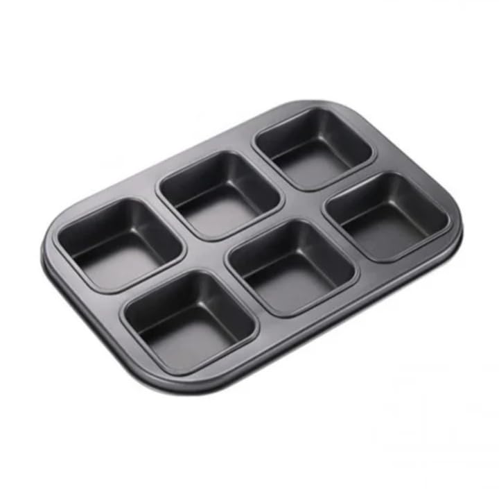 SHOAIB Brownie Tray 6cavity Square Shape Baking Tray for Muffins ...