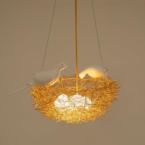 LITFAD 3 Lights Egg Hanging Chandelier Creative LED Hanging Ceiling ...