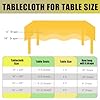 Amazon.com: FULDGAENR 3 Packs Yellow Plastic Tablecloth, Disposable ...