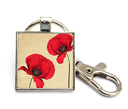 Amazon.com: Red Poppies Keychain : Handmade Products