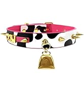 Amazon.com: EverGlimp Classic Cow Print Bell Choker Collar Necklace for ...