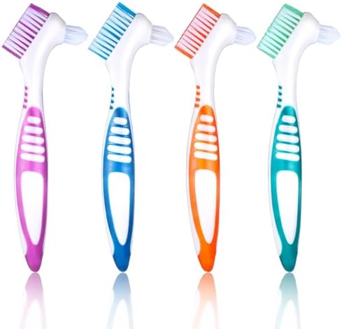 Amazon.com : COMNICO 4Pcs Denture Brush, Double Sided Denture ...