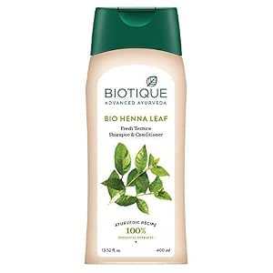 Buy Biotique Bio Henna Leaf Fresh Texture Shampoo & Conditioner, 400 ml ...