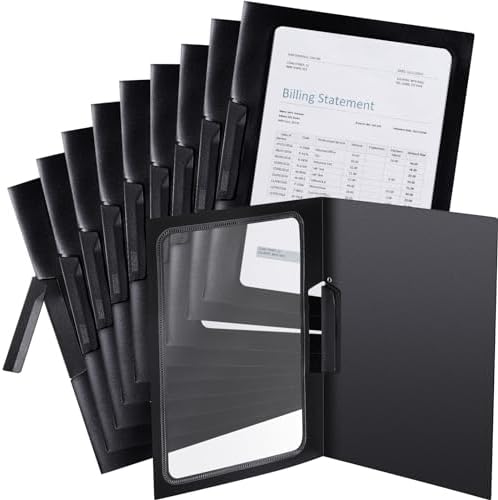 Amazon.com : Yeaqee 25 Pcs Clear Report Covers with Clip Sliding Bar ...