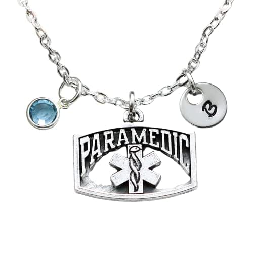 Amazon.com: Paramedic Necklace for Women - Personalized Initial ...