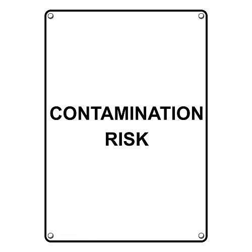 Amazon.com: Weatherproof Plastic Vertical Contamination Risk Sign with ...