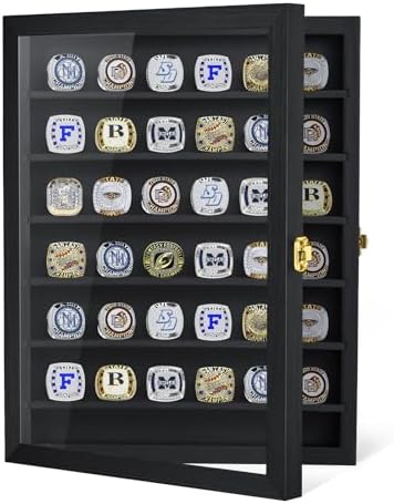 Amazon.com: Personalized Baseball Ring Display Case Custom Name Number ...
