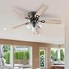 Portage Bay Ceiling Fans Renton 42" Bronze Indoor Fan with Clear 3 ...