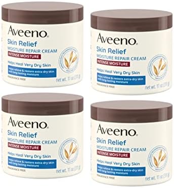 Amazon.com: Aveeno Skin Relief Intense Moisture Repair Cream, 4 Pack (11 oz) : Beauty & Personal ...
