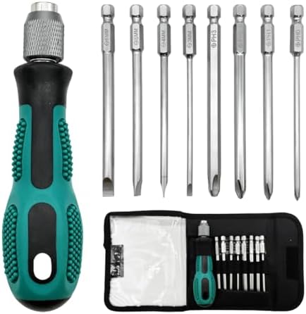 WAIZHIUA 8 in 1 Screwdriver Set - Magnetic Screwdriver with 8 Bits (PH0 ...