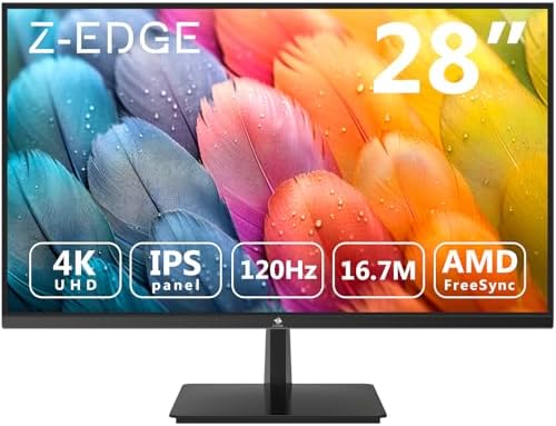 Amazon.com: 4K Monitor, Z-Edge 28 inch IPS Monitor, UHD 3840x2160 IPS ...