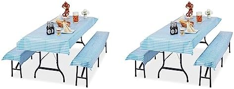 Amazon.de: Relaxdays Bierzeltgarnitur Auflage, 3er Set, bayrisch ...