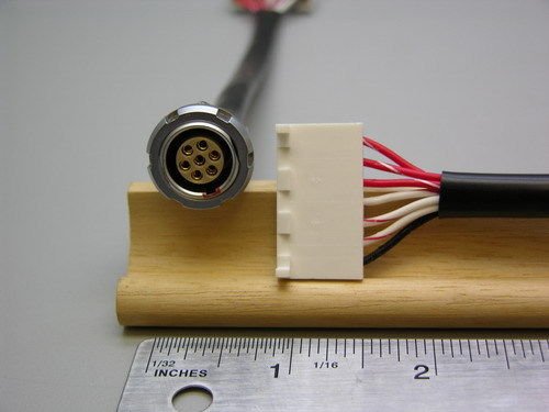 2 LEMO ECG.2B.307 7P 2 Nut Panel Mount Brass/Nickel Body Pre-Wired 6 ...