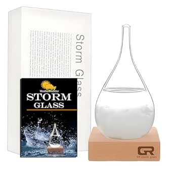 Storm Glass Weather Forecast Bottle - Snow Globes Barometer,Cloud Storm ...
