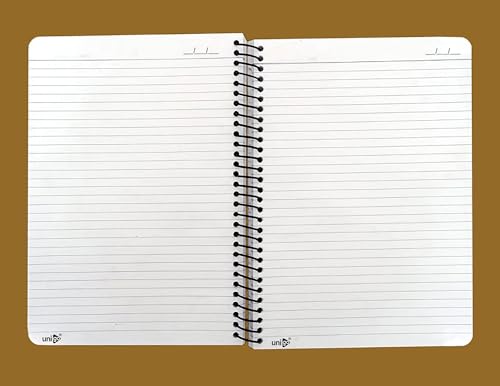 Unigo A4 Size Spiral Notebook, Single Line Ruled, Bright & Smooth Paper ...