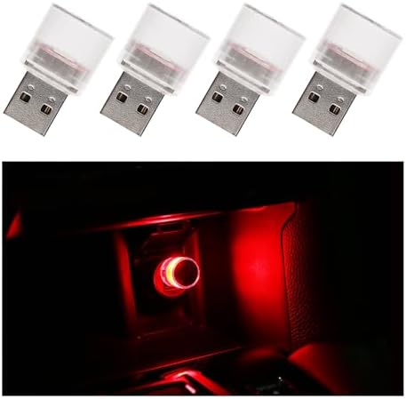 Amazon.com: USB LED Car Interior Atmosphere Lamp, Crystal Mini USB LED ...