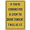 Amazon.com: Funny Metal Sign To Drink Tonight 8" x 12" Tin Signs Man ...