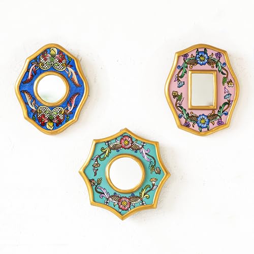 Amazon.com: Decorative Small Accent Wall Mirror 4" set of 3 for home ...