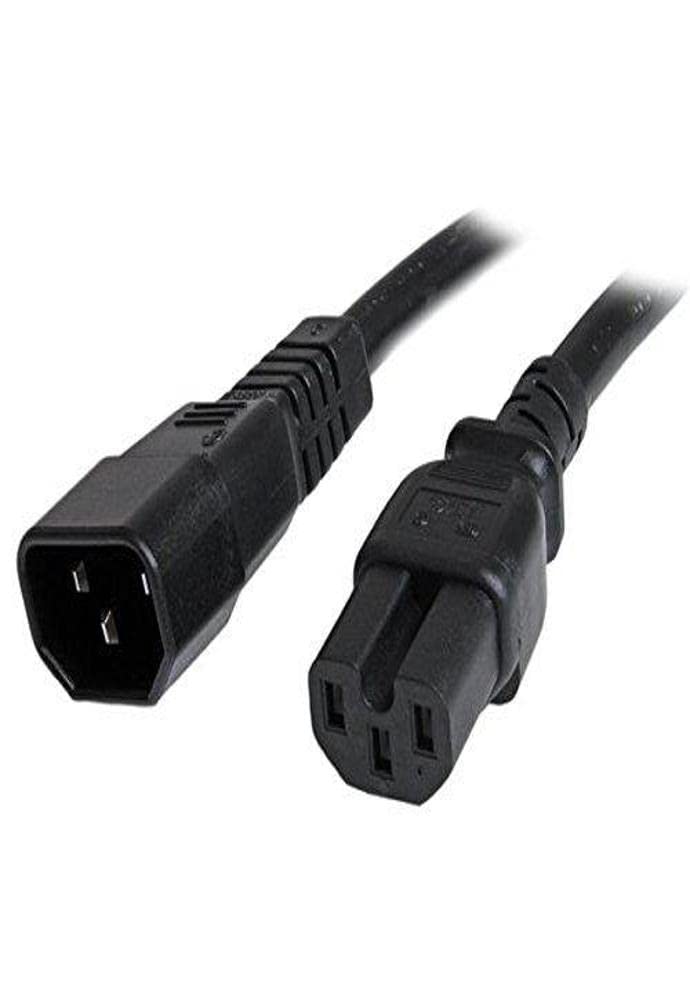 StarTech.com 3 ft 14 AWG Computer Power Cord - IEC C14 to IEC C15 - 3 ...