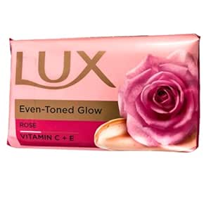 Buy Lux Even-toned Glow Bathing Soap infused with Vitamin C & E | For Superior Glow | 150g x 3 ...